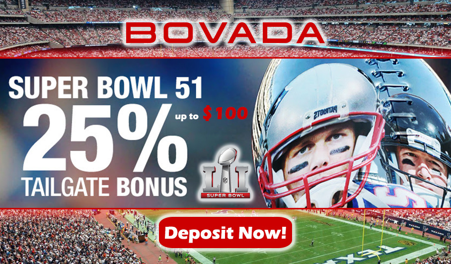 Super Bowl Prize Money: 25% up to $100 with Bovada Sports